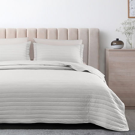 Click here for Linery Channel Stitch Reversible Quilt Set  One Si... prices