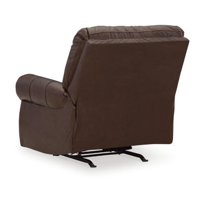 Signature Design By Ashley® Colleton Manual Leather Recliner, Color: Dk ...