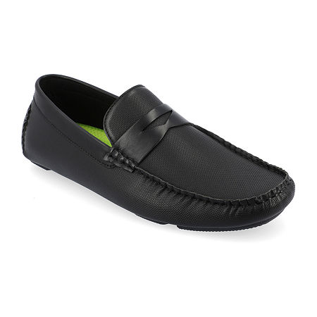 Vance Co. Mens Isaiah Tru Comfort Foam Slip-On Driving Loafers - Black