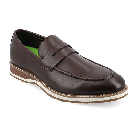 Vance Co. Mens Kahlil Tru Comfort Foam Slip-On Penny Loafers - Brown