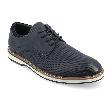 Vance Co. Mens Leon Tru Comfort Foam Lace-Up Casual Dress Shoes - Navy