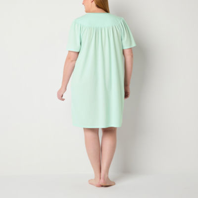 Adonna Womens Plus Waffle Short Sleeve Long Length Robe - JCPenney