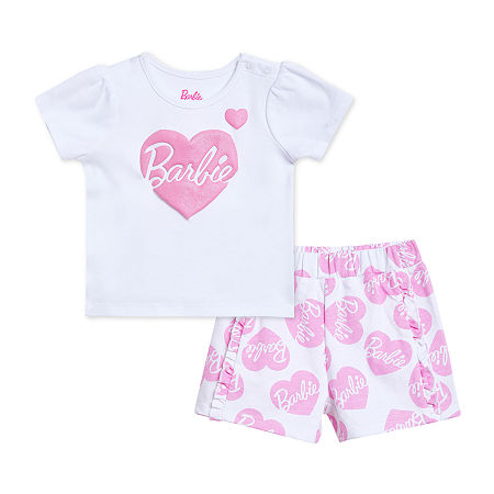 Click here for Baby Girls 2-pc. Barbie Short Set  3-6 Months  Pin... prices