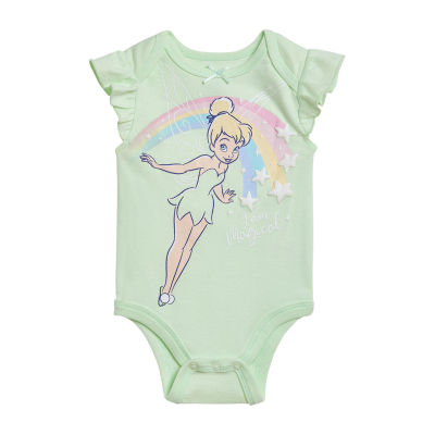 Tinkerbell Baby Girls Tinker Bell Crew Neck Short Sleeve Bodysuit ...