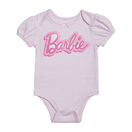 Click here for Baby Girls Barbie Crew Neck Short Sleeve Bodysuit... prices