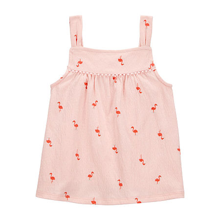 Click here for Carters Flamingo Toddler Girls Square Neck Sleevel... prices
