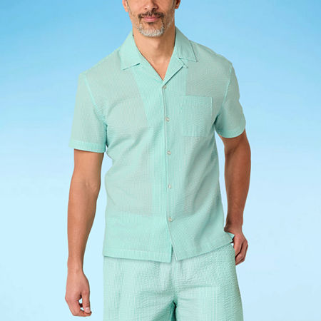 Click here for St. Johns Bay Striped Swim Shirt  Medium  White prices