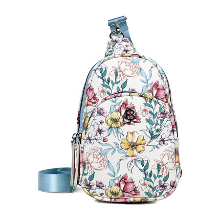 Click here for Buxton Vegan Leather Floral Sling Backpack prices