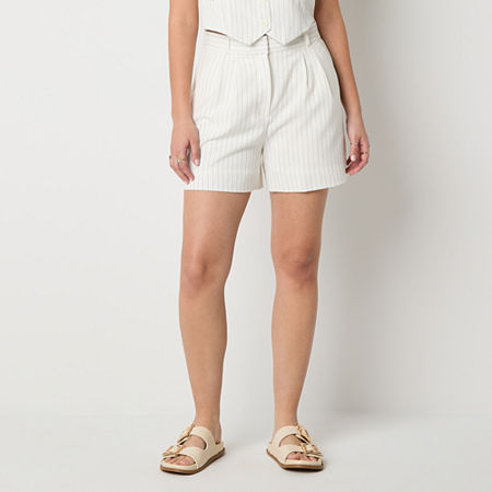 Click here for by&by Womens Mid Rise Juniors Pleated Short  0  Wh... prices