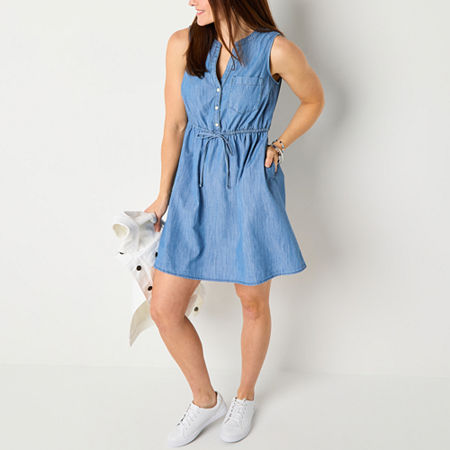 Click here for St. Johns Bay Womens Sleeveless Shift Dress  X-sma... prices