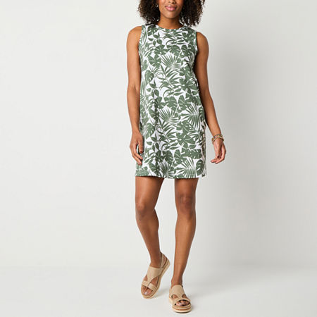 Click here for St. Johns Bay Womens Sleeveless Shift Dress  X-lar... prices