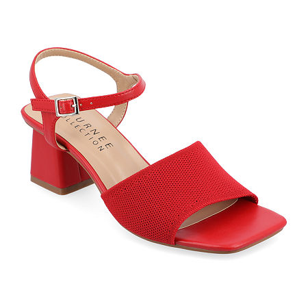 Click here for Journee Collection Womens Evylinn Knit Block Heel... prices