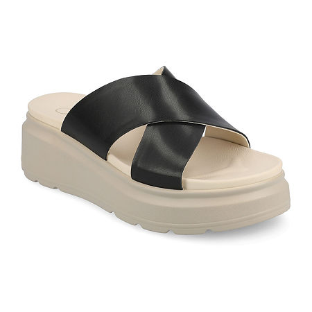 Click here for Journee Collection Womens Cathie Crisscross Platfo... prices