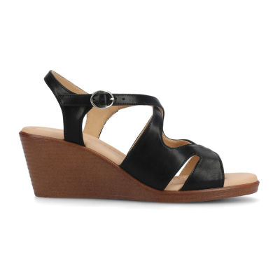 Journee Collection Womens Kedzieii Wedge Sandals - JCPenney
