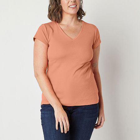Click here for Liz Claiborne Womens V Neck Short Sleeve Tall T-Sh... prices