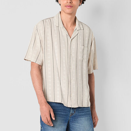 Click here for Arizona Mens Short Sleeve Cropped Button-Down Shir... prices