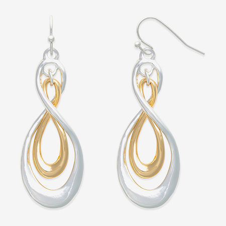 Click here for Mixit Two Tone Orbital Womens Infinity Drop Earrin... prices