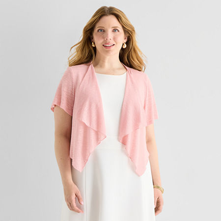 Click here for Perceptions Womens Short Sleeve Shrug Plus  3x  Pi... prices