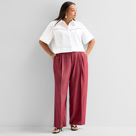 Click here for Worthington Womens Plus Straight Mid Rise Trouser... prices