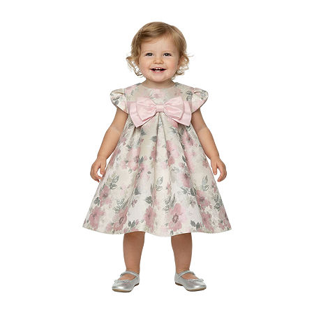 Click here for Bonnie Baby Baby Girls Floral Jacquard Trapeze Dre... prices