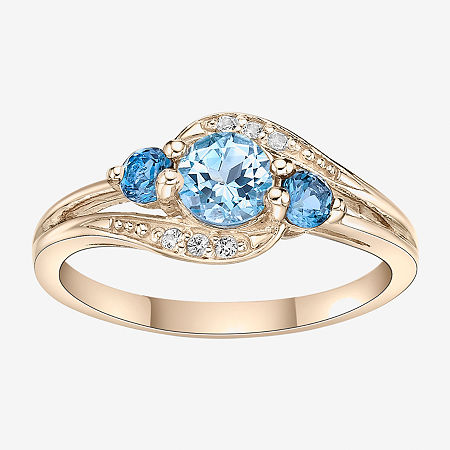 Click here for Womens Genuine Blue Topaz 18K Gold Over Silver Coc... prices