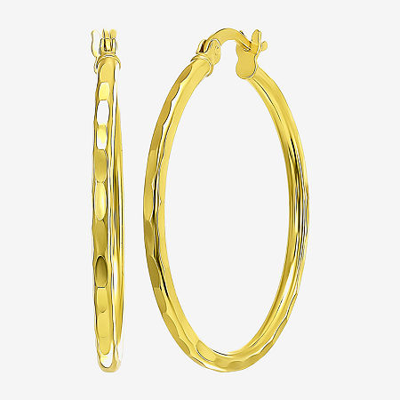 Click here for Womens 24K Gold Over Silver 30mm Hoop Earrings  On... prices