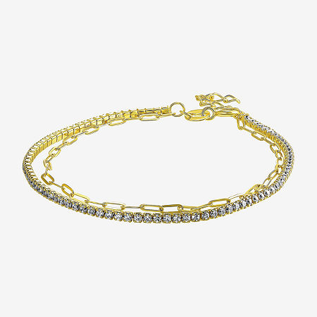 Click here for Womens White Cubic Zirconia 14K Gold Over Silver 6... prices