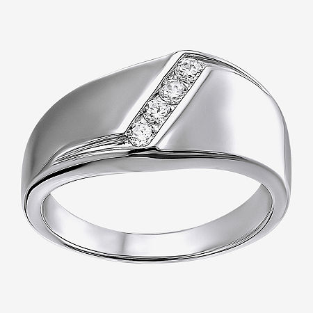 Click here for Mens White Cubic Zirconia Sterling Silver Band  10... prices