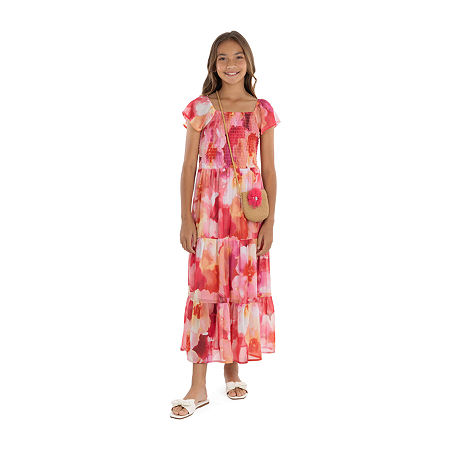 Click here for Speechless Big Kid Girls Short Sleeve Ruffled Flor... prices