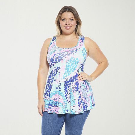 Click here for 24seven Comfort Apparel Womens Plus Scoop Neck Sle... prices