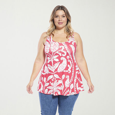 Click here for 24seven Comfort Apparel Womens Plus Scoop Neck Sle... prices