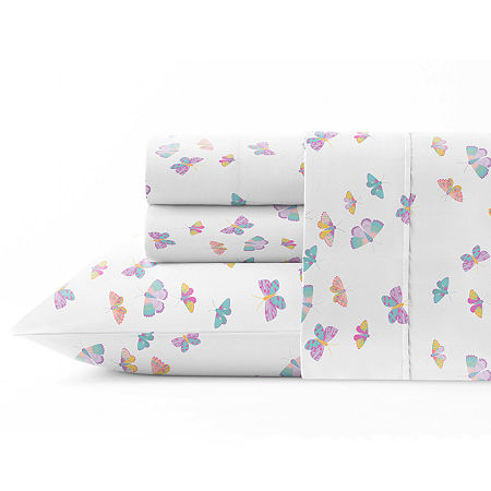 Click here for Pointehaven Crisp Printed Cotton Sheet Set  One Si... prices