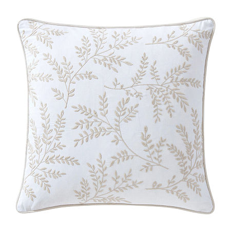 Click here for Martha Stewart Murray Leaves Embroidered 18x18 Squ... prices
