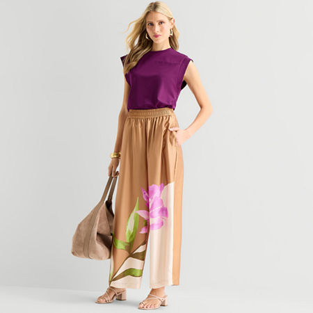 Click here for Worthington Womens Wide Leg High Rise Pull-On Pant... prices