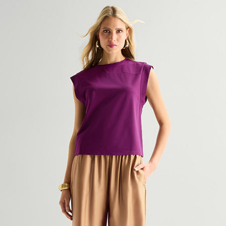 Click here for Worthington Womens Crew Neck Short Sleeve Blouse... prices