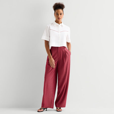 Click here for Worthington Womens Mid Rise Trouser  2  Red prices