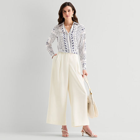 Click here for Worthington Womens Wide Leg High Rise Pleated Pant... prices