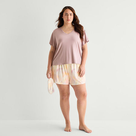 Click here for Ambrielle Womens V-Neck Short Sleeve 3-pc. Plus Pa... prices