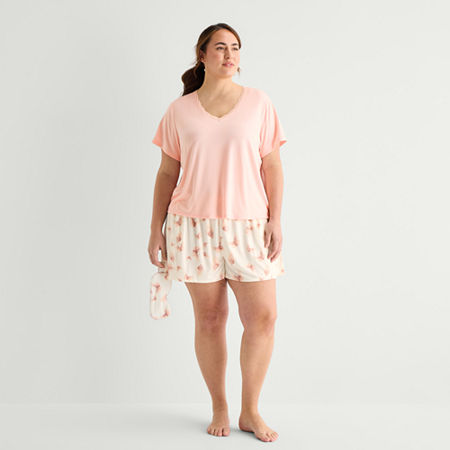 Click here for Ambrielle Womens V-Neck Short Sleeve 3-pc. Plus Pa... prices