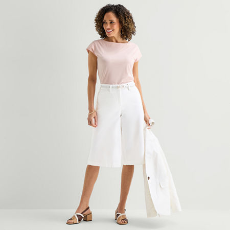 Click here for Liz Claiborne Emma Womens Culotte Pant  8  White prices
