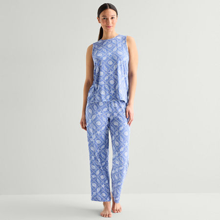 Click here for Jaclyn Womens Crew Neck Sleeveless 2-pc. Pajama Se... prices