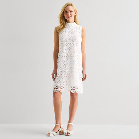 Click here for Robbie Bee Womens Sleeveless Shift Dress  12  Whit... prices