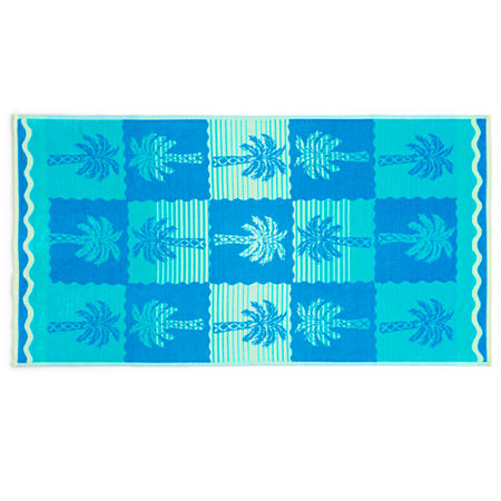 Click here for Outdoor Oasis Jacquard Beach Towel  One Size  Blue prices