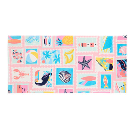 Click here for Outdoor Oasis Print Beach Towel  One Size  Pink prices