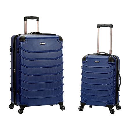 Rockland 2-Pc. Hardside Luggage Set - Blue with Black Caps