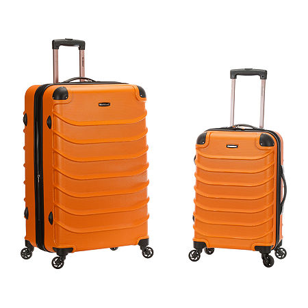 Rockland 2-Pc. Hardside Luggage Set - Orange with Black Caps