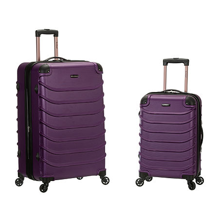 Rockland 2-Pc. Hardside Luggage Set - Purple with Black Caps