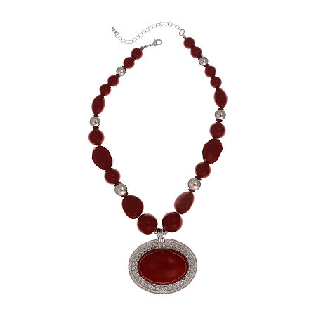 Click here for Mixit Silver Tone Womens 18 Inch Pendant Necklace... prices