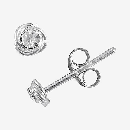 Click here for Itsy Bitsy Crystal Sterling Silver Twist Stud Earr... prices