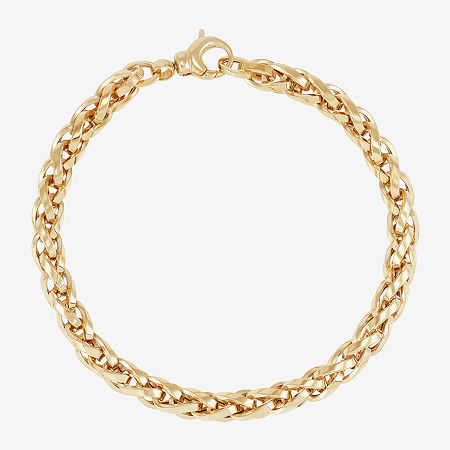 Click here for Made in Italy Womens 14K Gold 7.5 Inch Hollow Whea... prices